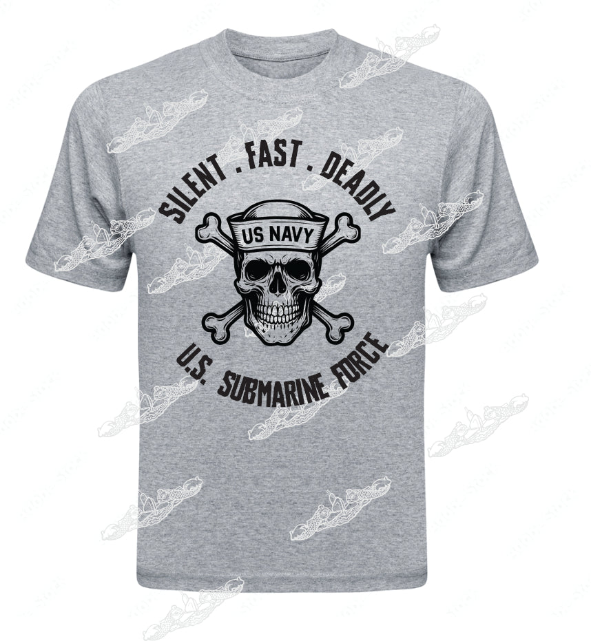 Silent Fast Deadly US Submarine Force NAVY SKULL Clothing – SUBVEST.com